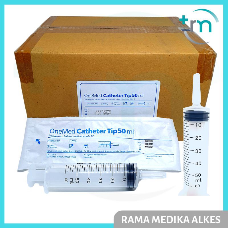 Jual Spuit 50 cc | 50cc | 50 ml Cathether TIP / kepala besar Onemed ...