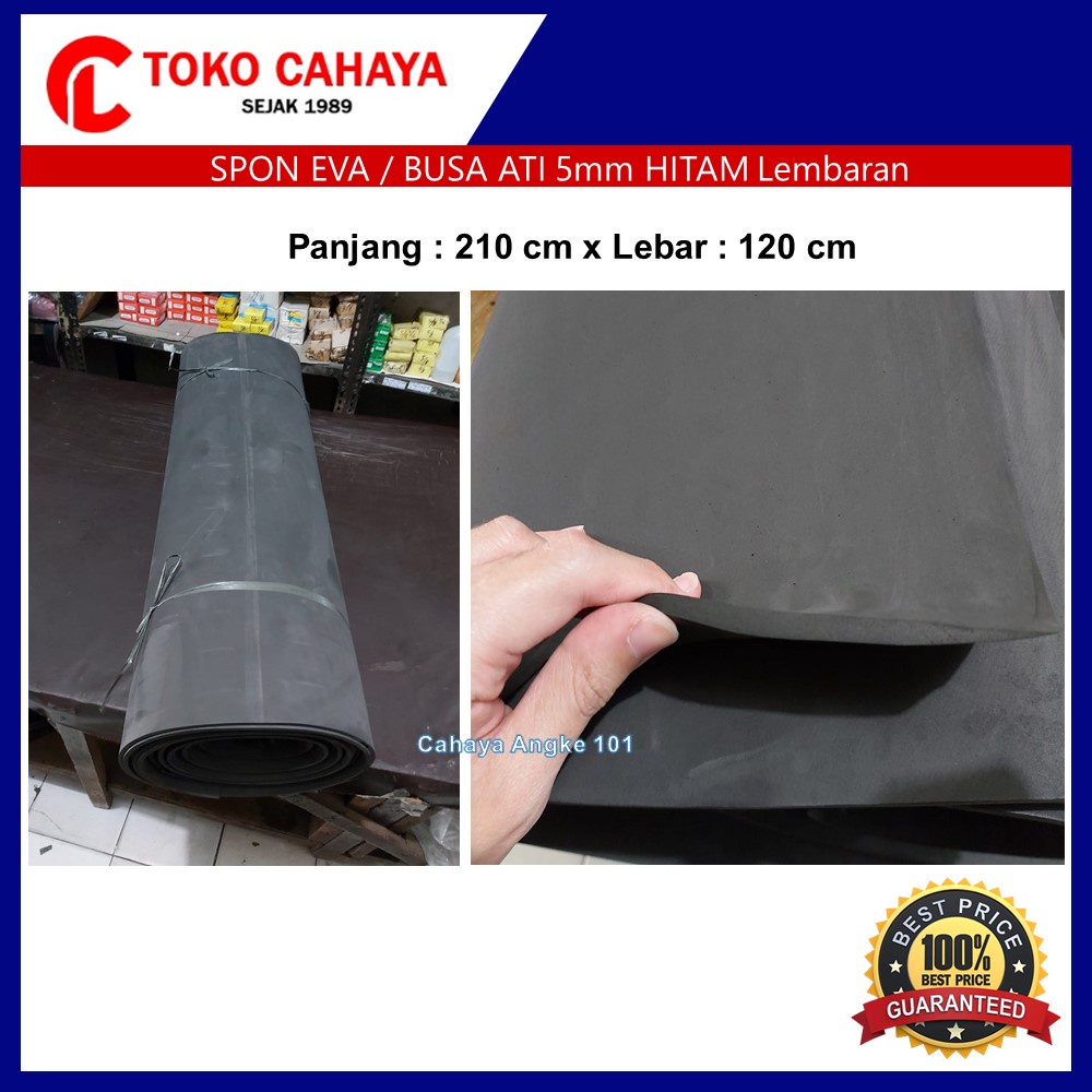 Jual Spon Eva Sponge Busa Ati Spon Karet 5mm Hitam Putih 120 x 210 cm ...