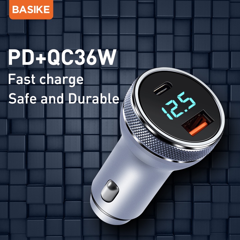 Jual BASIKE Car Charger Colokan Mobil - 2 Port USB USB Mobil Charger ...