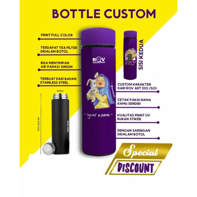 Jual Tumbler CUSTOM sakura termos gambar design bebas FULL PRINT UV ...
