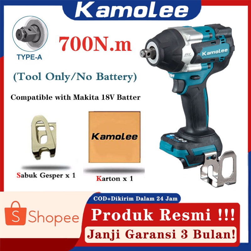 Jual Kamolee DTW700 Impact Wrench 1800 N.m Torque 1/2 Inch Compatible ...