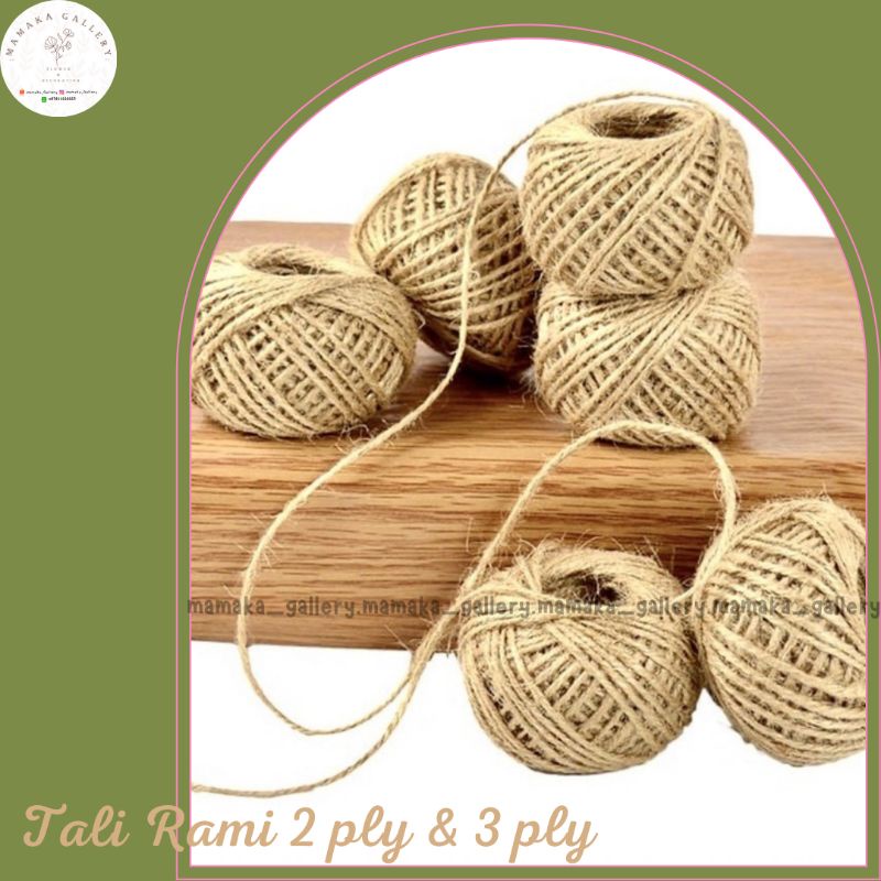 Jual Tali Rami 2 3 ply / Tali Hang Tag / Tali hampers / Tali kado ...