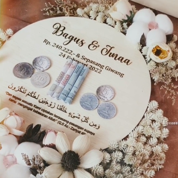 Jual Hiasan Mahar Bulat Rustic | Scrapbook | Bahan Triplek ( Bisa ... Jual Hiasan Mahar Bulat Rustic | Scrapbook | Bahan Triplek ( Bisa ...