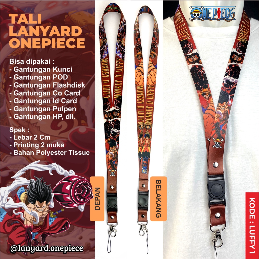 Jual Lanyard Pods Lanyard Id Card Lanyard Hp One Piece | Shopee Indonesia