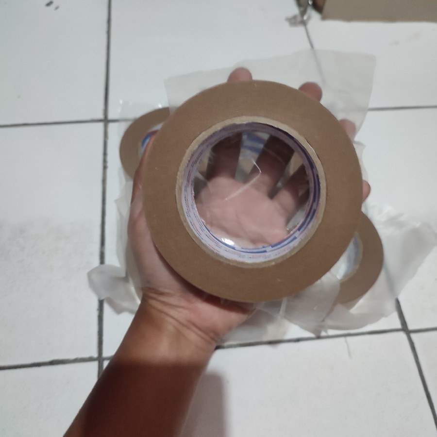 Jual Lakban Kraft Tape Besar 75mm x 50 meter Murah/ Lakban Kertas ...