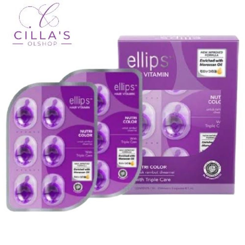 Jual Ellips Hair Vitamin Motif dan Oil Color Booster 6 Butir | Shopee ...