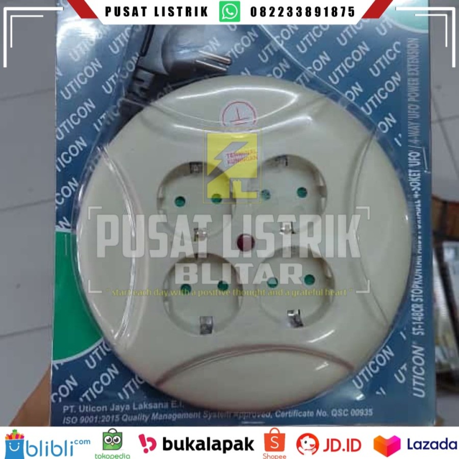 Jual Kabel Box uticon 4m 4LB UFO Kabel Roll/ stop kontak uticon 4M ST ...