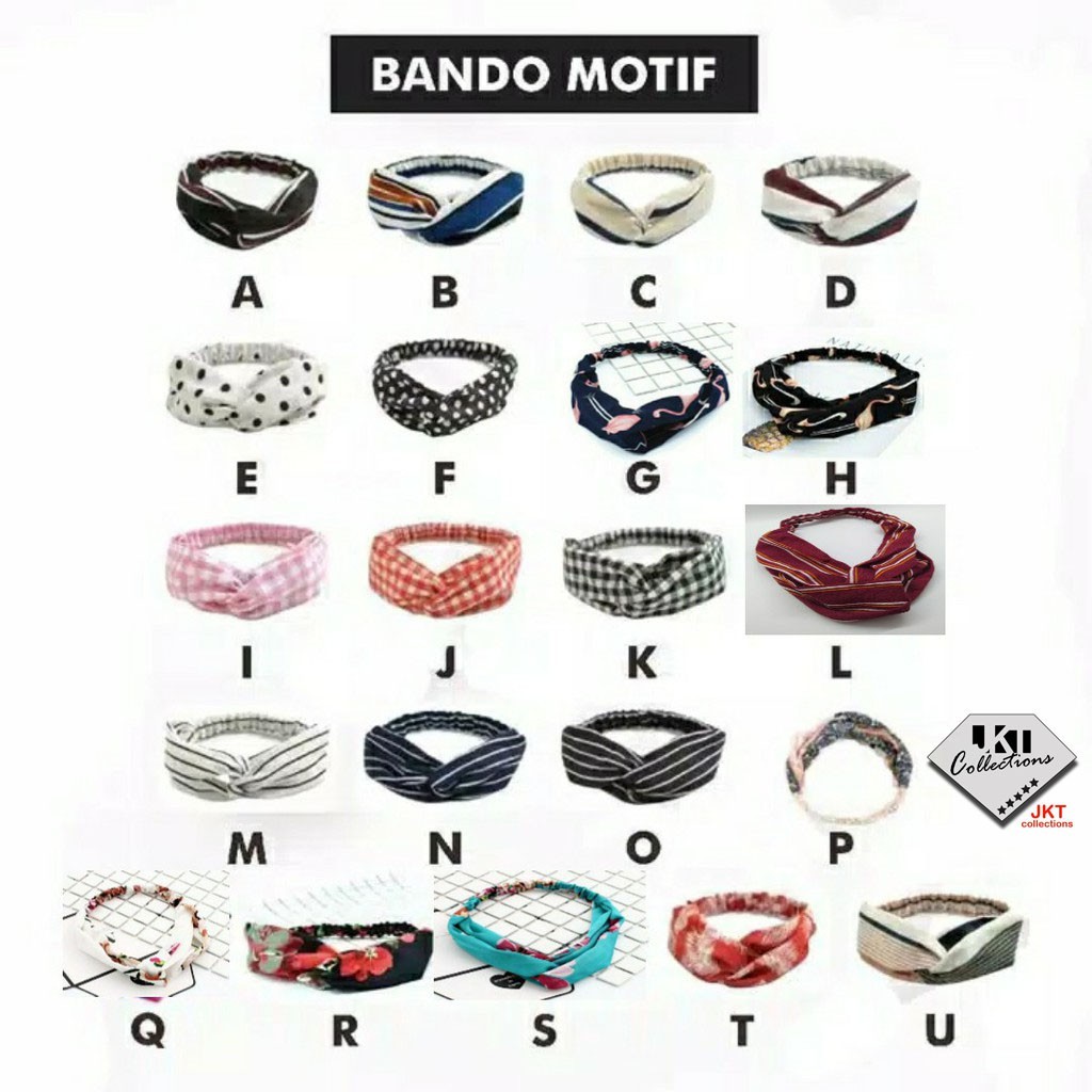 Jual JKT Bando Korea - Bandana Kain - Bando Rambut Korea | Shopee Indonesia
