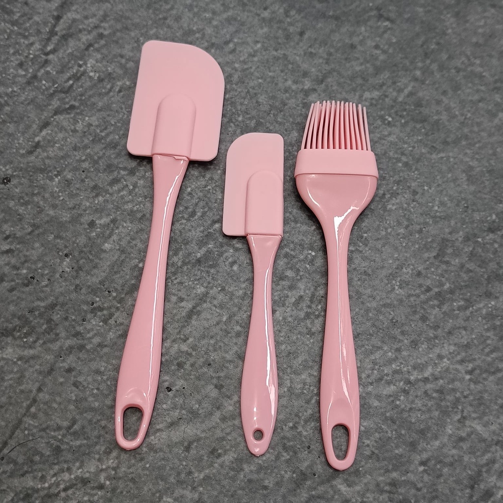Jual SPATULA SILICON SET ISI 3 WARNA PASTEL PINK MINT SHABBYSTUFF ...