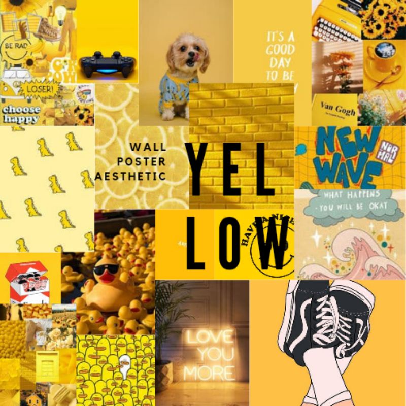 Jual Wallposter Aesthetic/ Poster Dinding Estetik - Kuning | Shopee ...