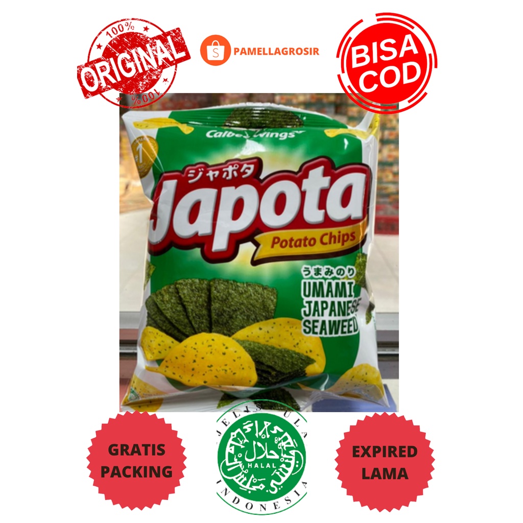 Jual JAPOTA SEAWEED POTATO CHIPS - NETTO 35 GR SNACK makanan ringan ...