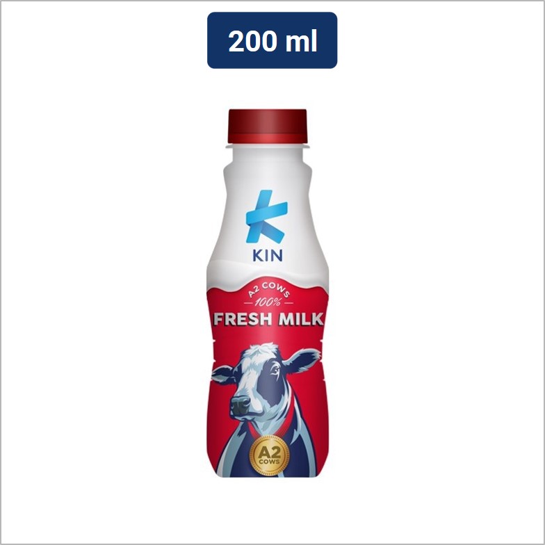 Jual Kin Fresh Milk Full Cream Botol 200ml Indonesia|Shopee Indonesia