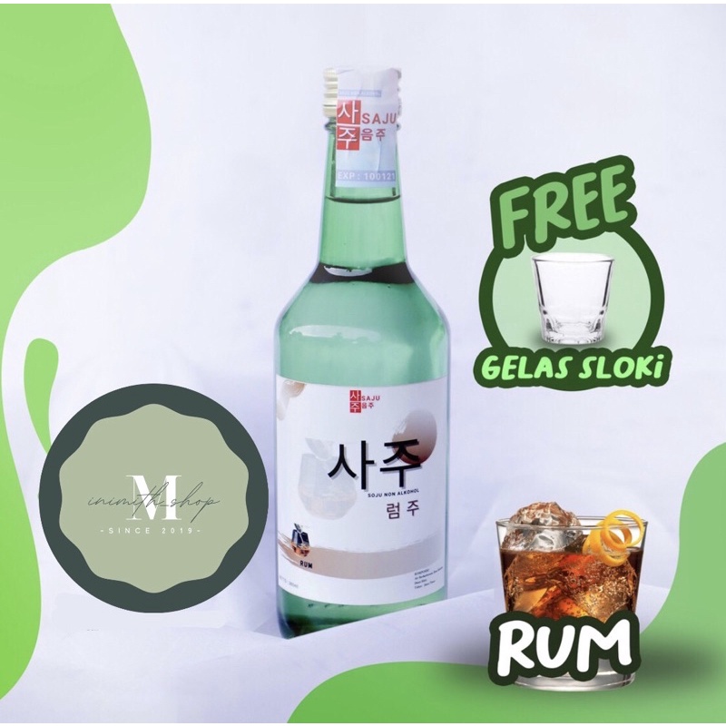 Jual SOJU HALAL/ MOJISO FREE GELAS SLOKI RASA RUM | Shopee Indonesia