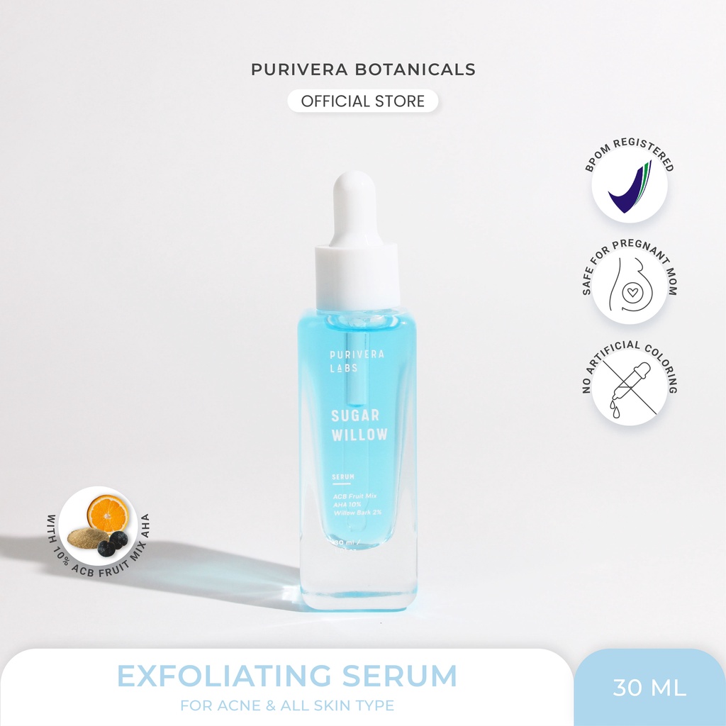Jual Sugar Willow Exfoliating Serum - PURIVERA BOTANICALS Tanpa Bilas ...