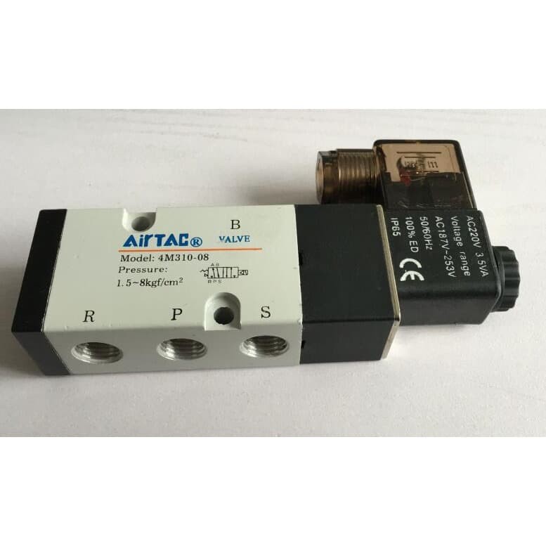 Jual Solenoid Valve Airtac 4M310-08 4M310 08 220V AC / 24V DC Pneumatic Indonesia|Shopee Indonesia
