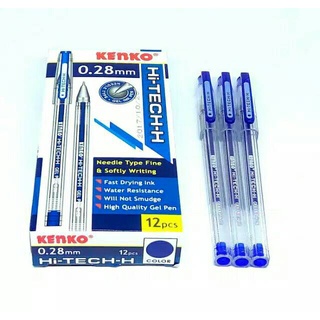 Jual pulpen high tech 0.28mm kenko hi tek dijual per 1 pack/12 pcs ...