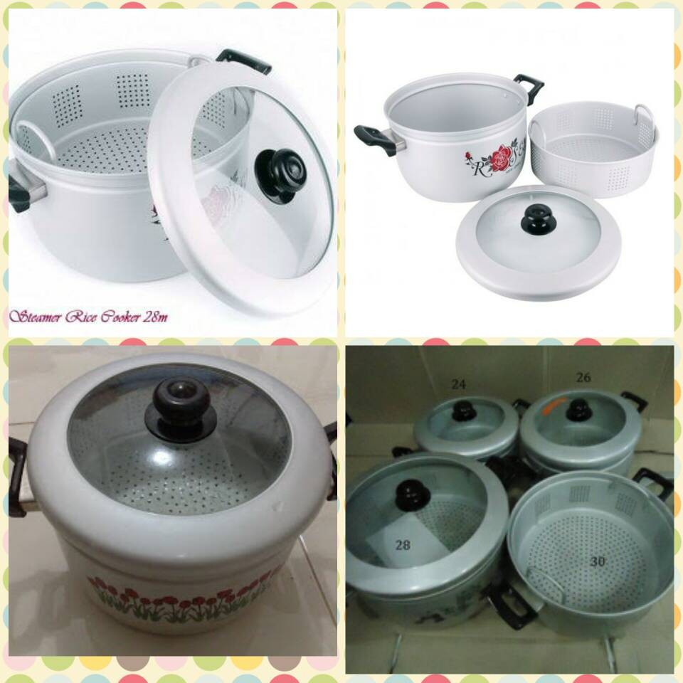 Jual Panci Dandang Kukusan Steamer Cooker Rice Maspion 28 Cm | Shopee ...