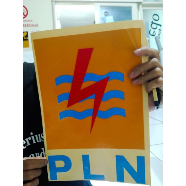 Jual STIKER STICKER CUTTING LOGO PLN/UK BESAR 20X30 | Shopee Indonesia
