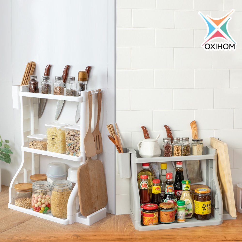 Jual Oxihom Rak Dapur Susun Plastik Tempat Penyimpanan perlengkapan ...