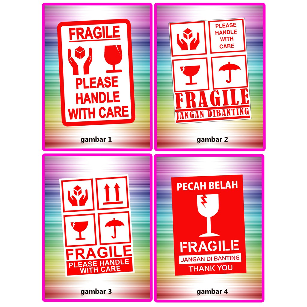Jual stiker label FRAGILE Indonesia|Shopee Indonesia