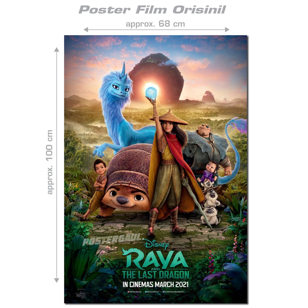 Jual Poster Film RAYA AND THE LAST DRAGON - original Indonesian one ...