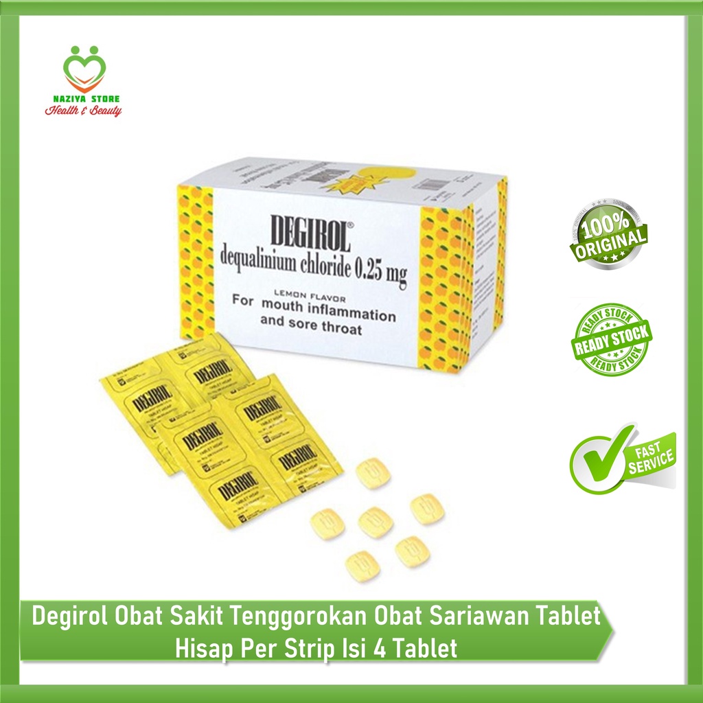 Jual DEGIROL 10 TABLET HISAP Obat Radang Tenggorokan/Sariawan/Radang ...