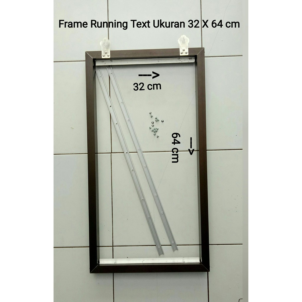 Jual Frame Running Text p10 ukuran 32 x 64 cm 1 Muka | Shopee Indonesia