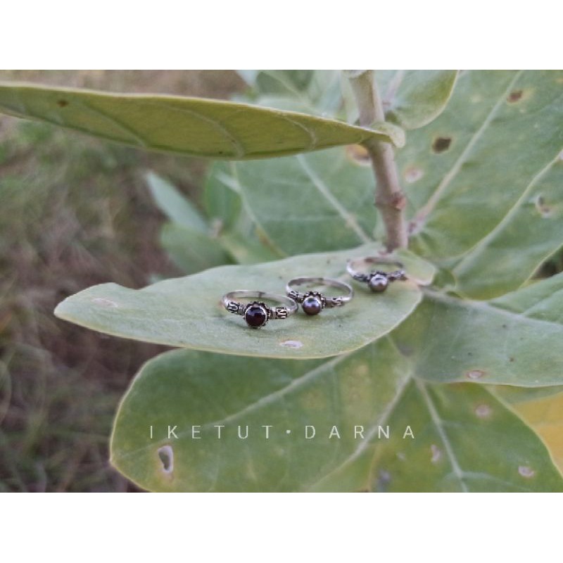 Jual Cincin Perak simple model klasik natural stone silver 925 handmade ...