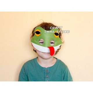 Jual ( COD ) topeng katak hijau, kostum katak anak-anak menari topeng ...