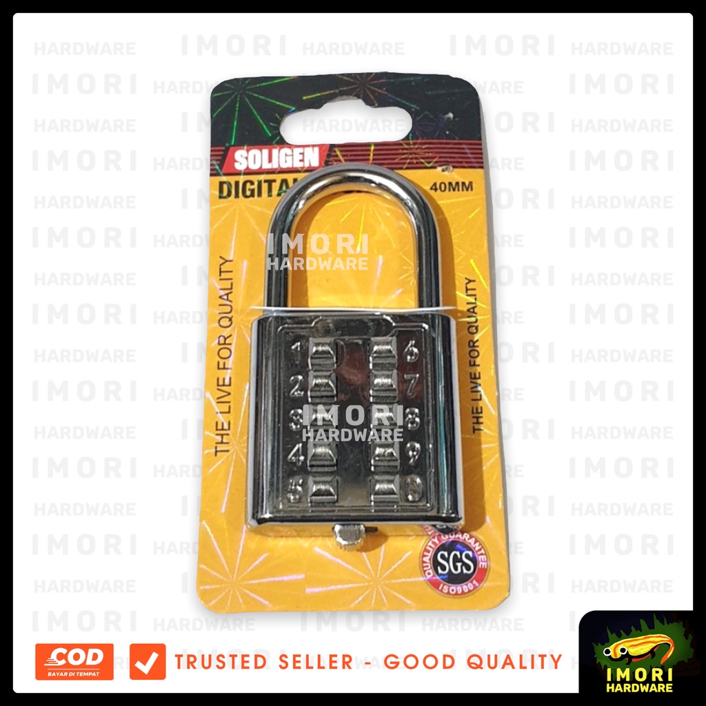 Jual SOLIGEN Gembok Nomor 10 Digit Pin Kombinasi Angka Tas Koper Loker ...