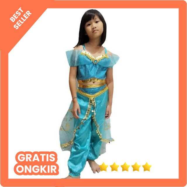 Jual Kostum Jasmine Aladdin Baju Anak Perempuan Princess Setelan ...
