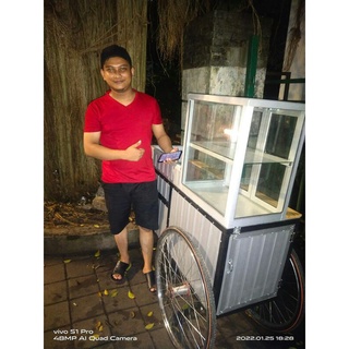 Jual gerobak sempol gerobak kuwe serabi gerobak bakso gerobak somay ...