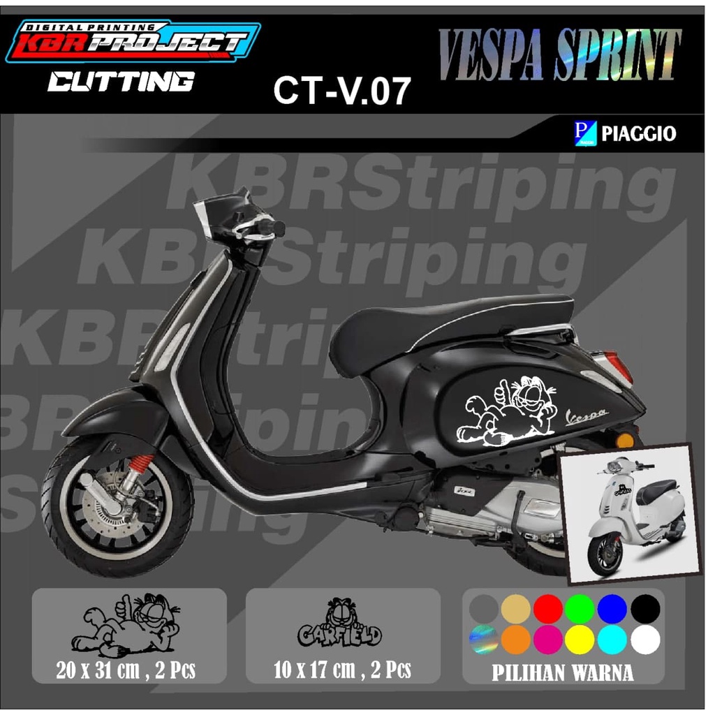 Jual VESPA SPRINT sticker cutting VESPA SPRINT motor PIAGGIO motor ...