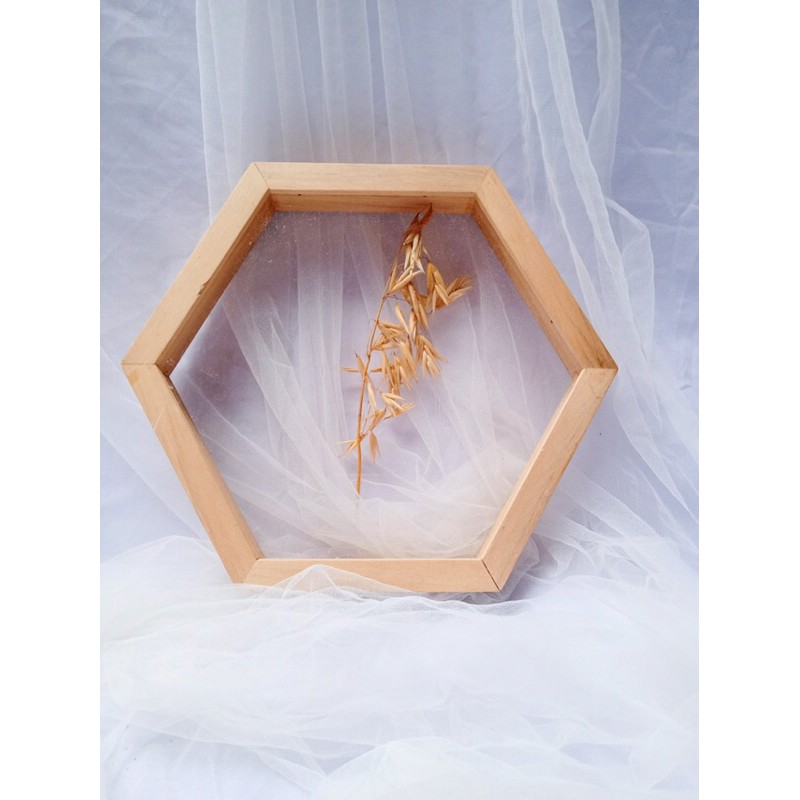 Jual FRAME HEXAGONAL DOUBLE AKRILIK / Bingkai Rustik / Bingkai Foto / Bingkai / PIGURA 3D DOUBLE ...