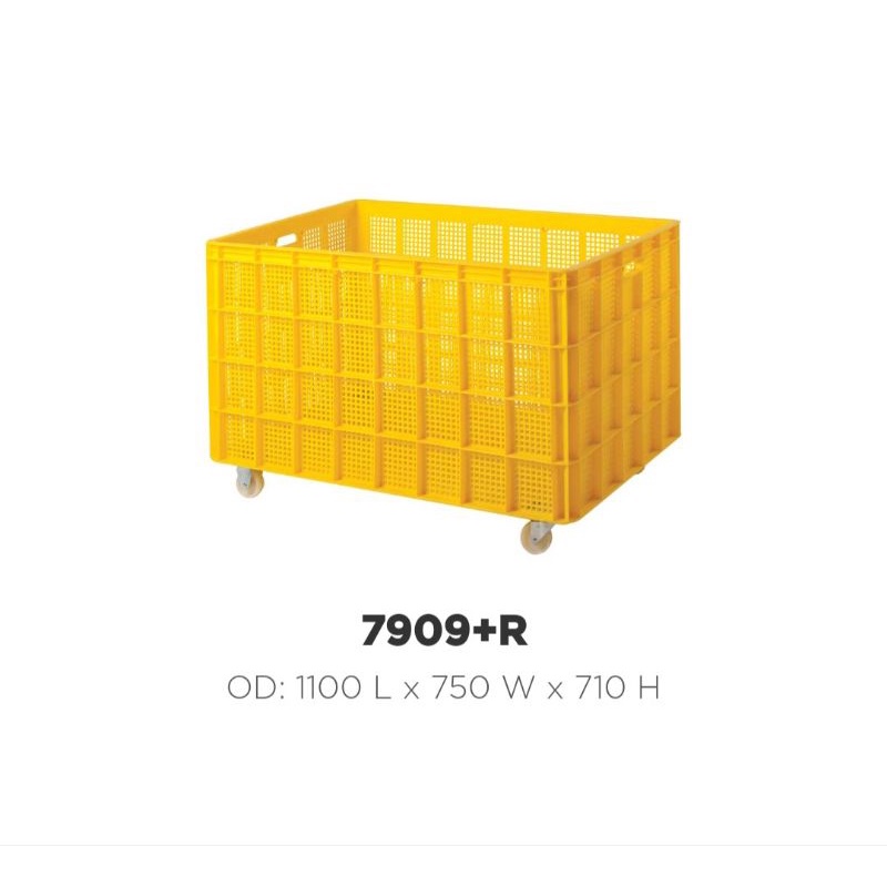 Jual Keranjang Industri Plastik Rabbit 7909+Roda Besar / Container Box ... Jual Keranjang Industri Plastik Rabbit 7909+Roda Besar / Container Box ...