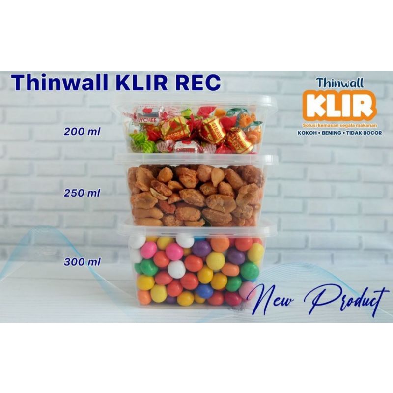 Jual Thinwall KLIR rec 200ml 250ml 300ml isi 25 pcs | Shopee Indonesia