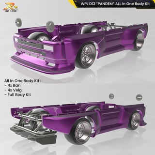 Jual WPL D12 PANDEM Body Kit Set - All in One Exclusive RC Drift 3D Print Indonesia|Shopee Indonesia