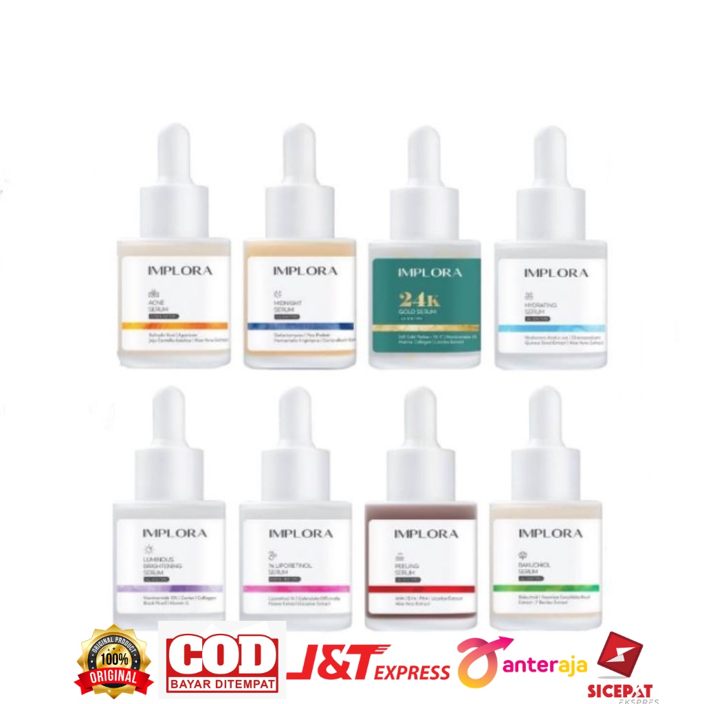 Jual IMPLORA Serum 20ml | Acne Luminous Brightening Midnight Peeling ...