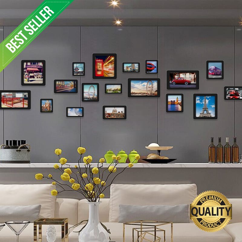 Jual Free Shipping Acrylic Family Wall Photo Frames Sets Only Modern ...