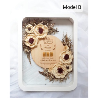 Jual [FULL BUNGA 25x35 CM] INCLUDE HIASAN BUNGA Frame Mahar ASKARA ...