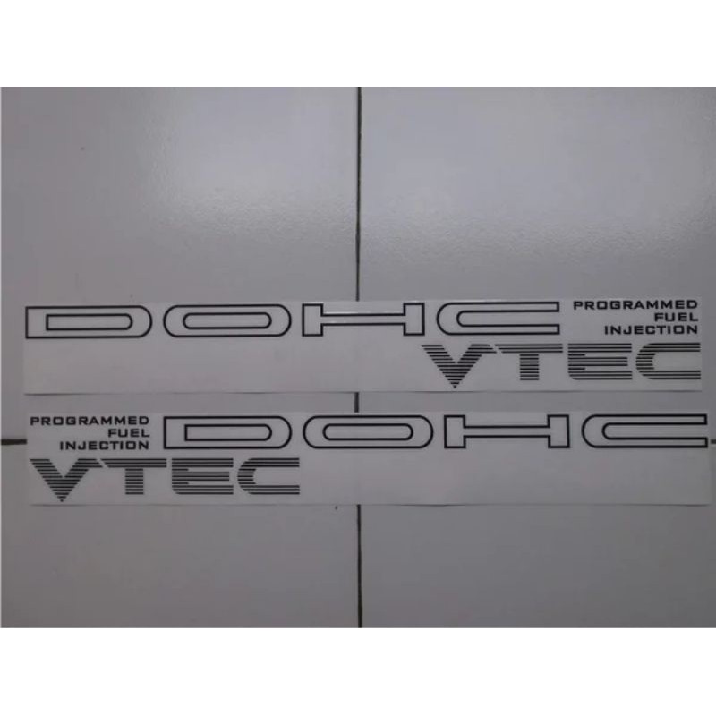 Jual Sticker Stiker Mobil Dohc Vtec Programmed Fuel Injection | Shopee ...