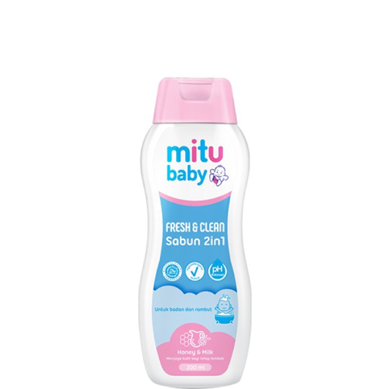 Jual Mitu Baby Sabun Mandi Bayi 2 In 1 Bottle 200 ml | Shopee Indonesia