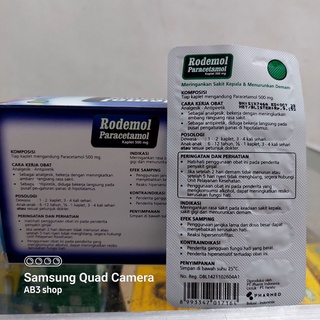 Jual RODEMOL PARACETAMOL 10 KAPLET 500MG 500 MG PARASETAMOL 1 STRIP ...