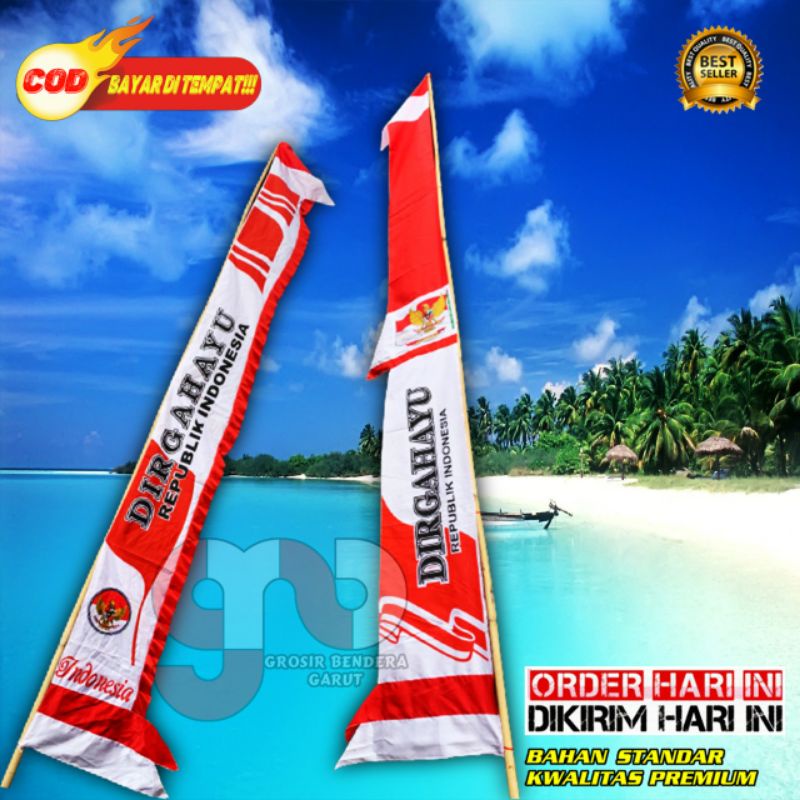 Jual bendera umbul umbul jumbo dirgahayu | Shopee Indonesia