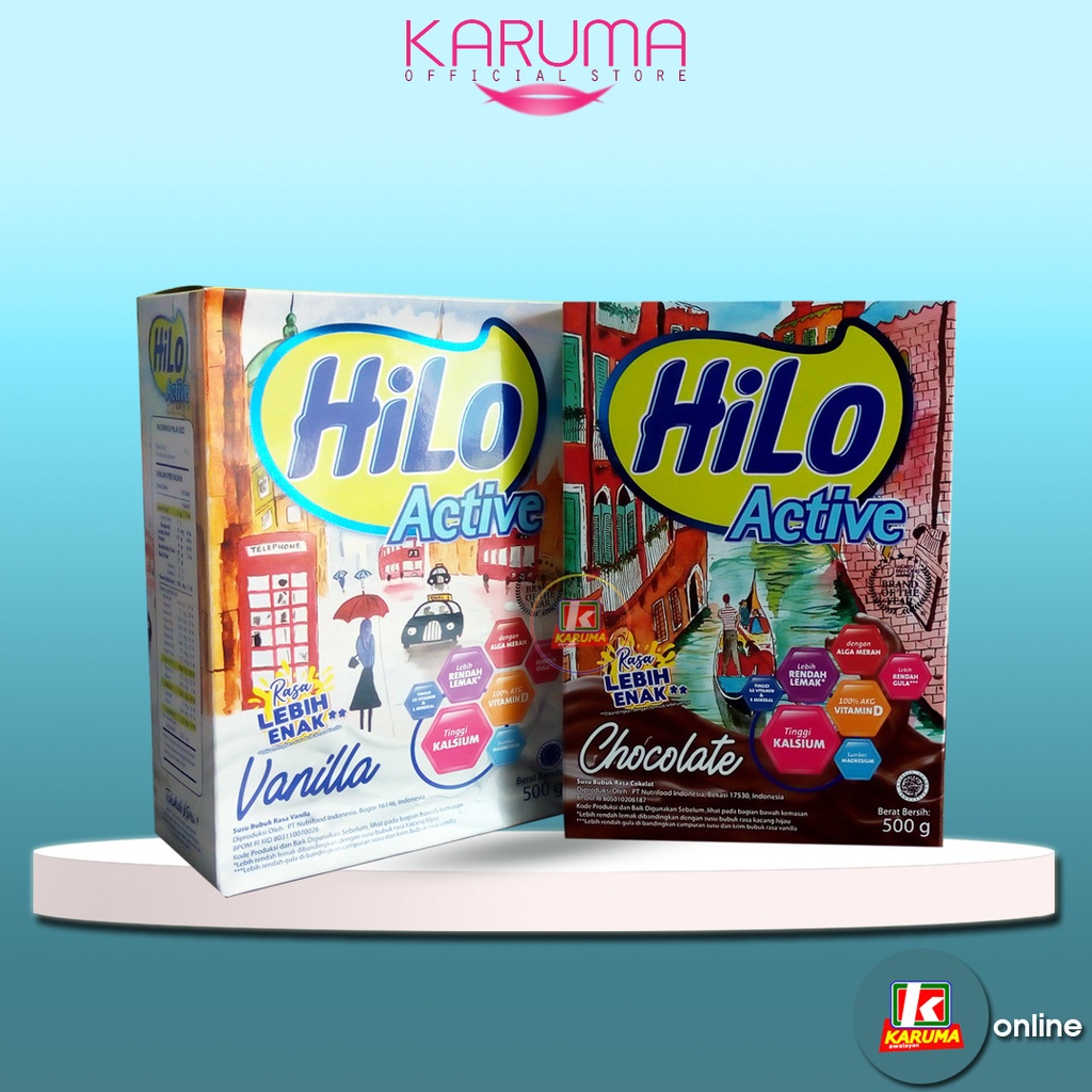 Jual Hilo Active 500gr, Hilo Susu Bubuk Rasa Chocolate Original Vanilla ...