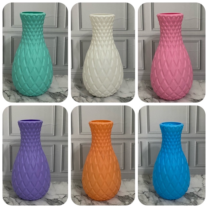 Jual VAS BUNGA PLASTIK / VAS BUNGA VALENCIA / VAS MINIMALIS GAYA NORDIC ...