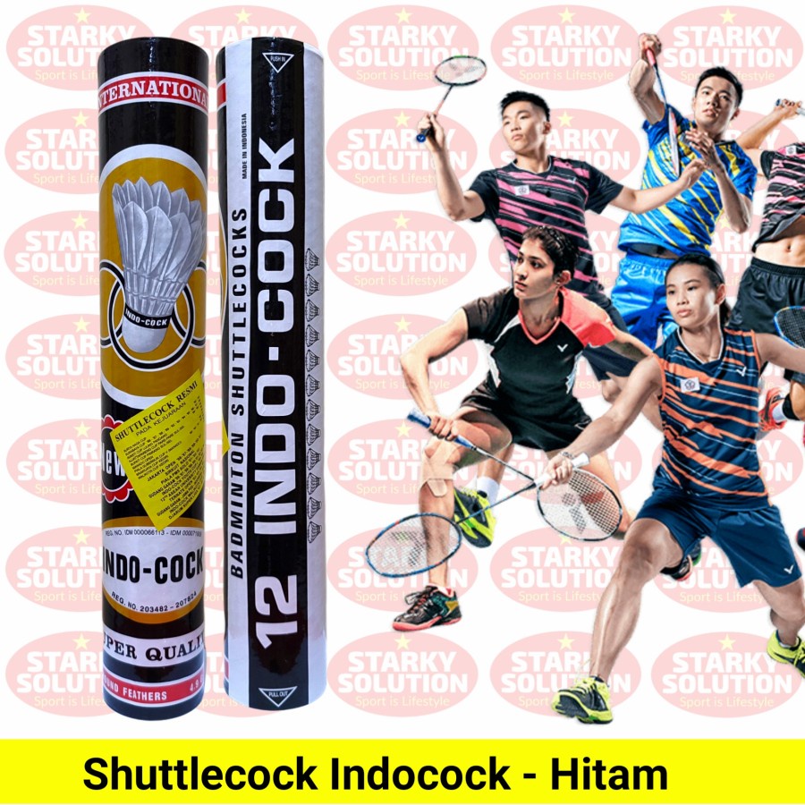 Jual Shuttlecock Bulutangkis INDOCOCK HITAM Kock Kok Badminton Original ...
