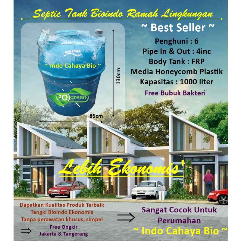 Jual septic tank bioindo 1000 liter, septic tank biotech, biofil septic ...
