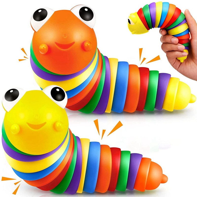 Jual Mainan Sensory Anak Caterpillar Fidget Slug Mainan Refleksi ...
