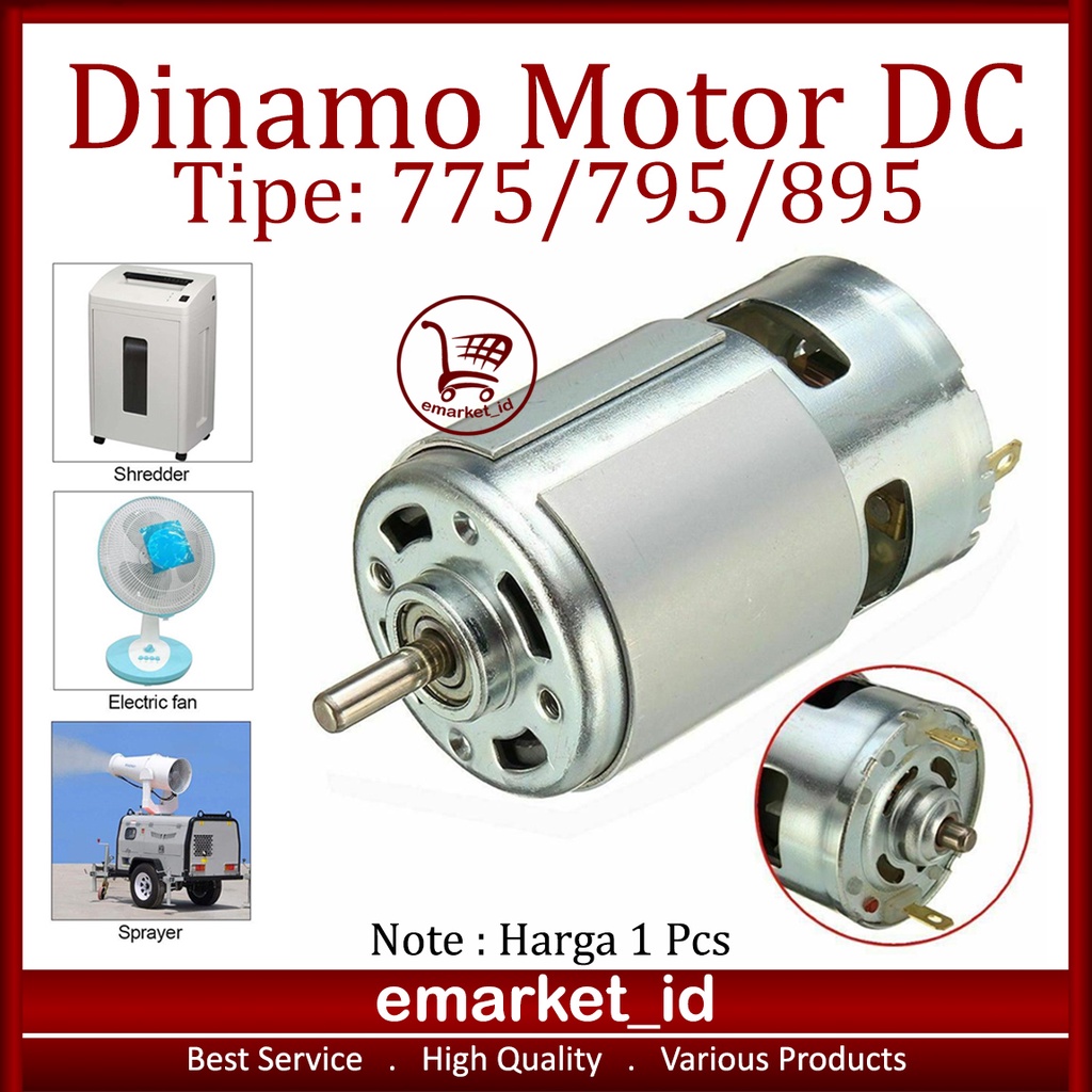 Jual Dinamo Motor DC 775 795 895 12V / Listrik High Torsi Speed Mesin Power Tools DIY | Shopee ...